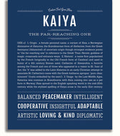 Kaiya | Name Art Print – Name Stories