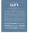 Kaiya | Name Art Print – Name Stories