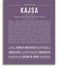 Kajsa Personalized Name Meaning Art Prints – Name Stories