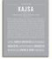 Kajsa Personalized Name Meaning Art Prints – Name Stories