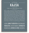 Kajsa Personalized Name Meaning Art Prints – Name Stories
