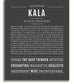 Kala | Name Art Print – Name Stories