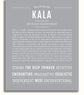 Kala Personalized Name Meaning Art Prints – Name Stories