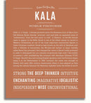 Kala | Name Art Print – Name Stories