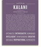 Kalani Personalized Name Meaning Art Prints – Name Stories