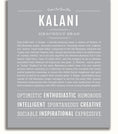 Kalani | Name Art Print – Name Stories