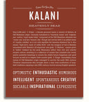 Kalani | Name Art Print – Name Stories