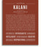 Kalani | Name Art Print – Name Stories