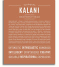 Kalani | Name Art Print – Name Stories