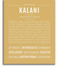 Kalani | Name Art Print – Name Stories