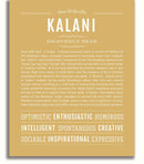 Kalani | Name Art Print – Name Stories