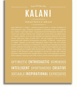 Kalani | Name Art Print – Name Stories