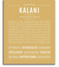 Kalani | Name Art Print – Name Stories