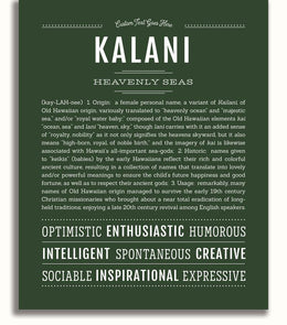 Kalani | Name Art Print – Name Stories