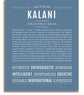 Kalani | Name Art Print – Name Stories