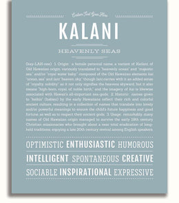 Kalani | Name Art Print – Name Stories