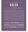 Kaleb | Name Art Print – Name Stories
