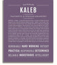 Kaleb Personalized Name Meaning Art Prints – Name Stories