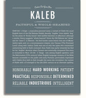 Kaleb | Name Art Print – Name Stories