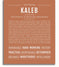 Kaleb | Name Art Print – Name Stories