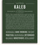 Kaleb Personalized Name Meaning Art Prints – Name Stories