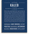 Kaleb Personalized Name Meaning Art Prints – Name Stories