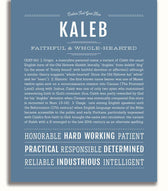 Kaleb | Name Art Print – Name Stories