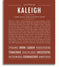 Kaleigh | Name Art Print – Name Stories