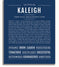 Kaleigh | Name Art Print – Name Stories