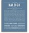 Kaleigh | Name Art Print – Name Stories