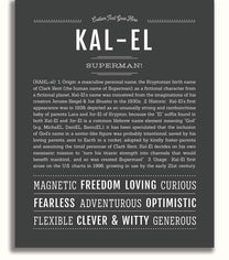 Kalel | Name Art Print – Name Stories