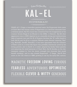 Kalel | Name Art Print – Name Stories