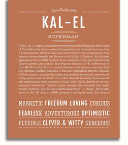 Kalel | Name Art Print – Name Stories