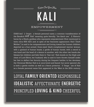 Kali | Name Art Print – Name Stories