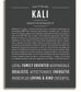 Kali Personalized Name Meaning Art Prints – Name Stories