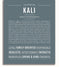 Kali | Name Art Print – Name Stories