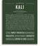 Kali Personalized Name Meaning Art Prints – Name Stories