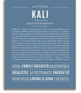 Kali Personalized Name Meaning Art Prints – Name Stories