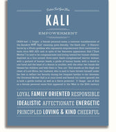 Kali Personalized Name Meaning Art Prints – Name Stories