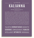 Kalianna | Name Art Print – Name Stories