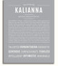 Kalianna Personalized Name Meaning Art Prints – Name Stories
