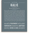Kalie Personalized Name Meaning Art Prints – Name Stories