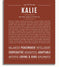 Kalie | Name Art Print – Name Stories