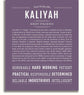 Kaliyah Personalized Name Meaning Art Prints – Name Stories