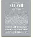 Kaliyah | Name Art Print – Name Stories