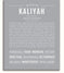 Kaliyah | Name Art Print – Name Stories