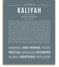 Kaliyah | Name Art Print – Name Stories