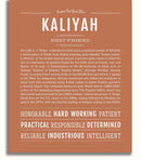 Kaliyah | Name Art Print – Name Stories