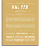 Kaliyah | Name Art Print – Name Stories
