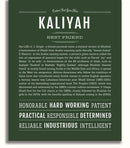 Kaliyah | Name Art Print – Name Stories